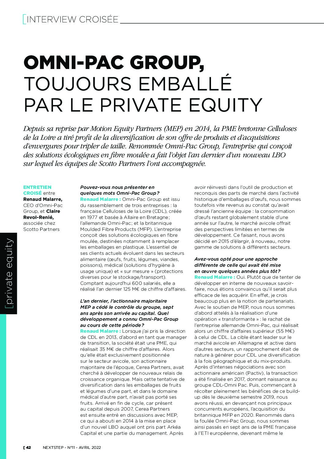 220401 Nextstep – CRO et Omni Pac – Omni pac toujours emballé par le ...