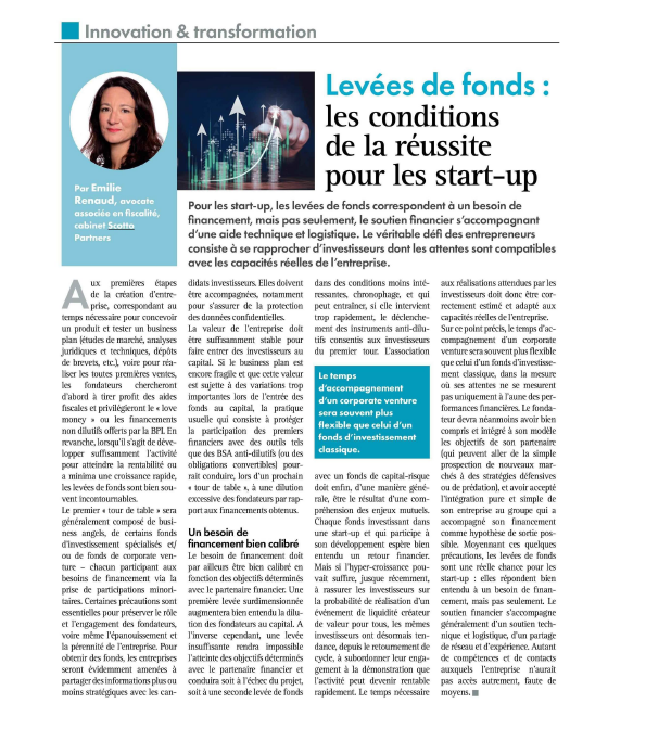 Levées de fonds : les conditions de la réussite pour les start-up ... Levées de fonds : les conditions de la réussite pour les start-up ...